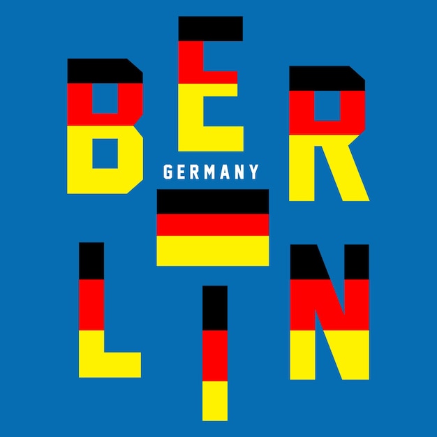 Vibrant German Flag-Inspired Abstract Typography Design | Jiffy Designs