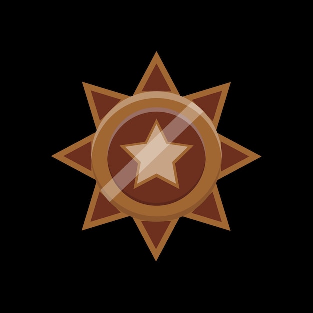 Radiant Star-Shaped Emblem with Textured Copper Accents | Jiffy Designs