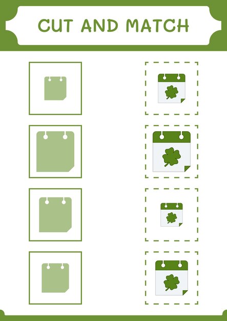 Cut and Match Shamrock Shapes in Green Tones | Jiffy Designs