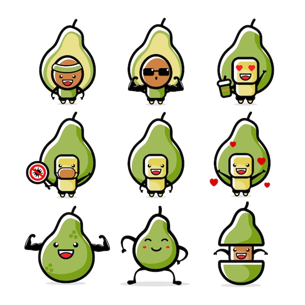Delightful Avocado Avatars: A Playful Parade of Personalities | Jiffy ...