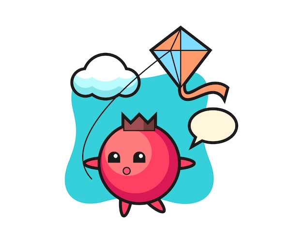 Adorable Cartoon Cherry Kite Soaring in the Sky | Jiffy Designs