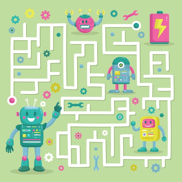 Colorful Robotic Maze Adventure | Jiffy Designs