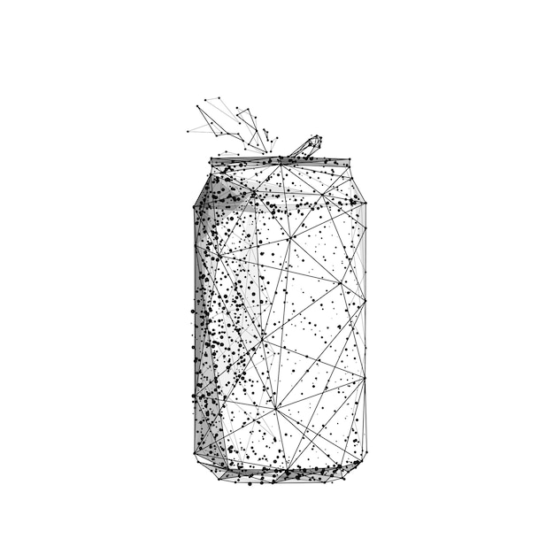 Stylized Soda Can with Geometric Patterns | Jiffy Designs