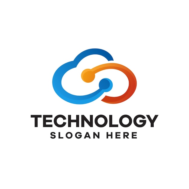 Vibrant Cloud-Inspired Technology Symbol with Slogan | Jiffy Designs