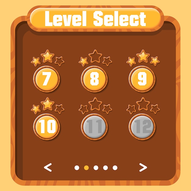 Vibrant Level Select Screen with Glowing Stars | Jiffy Designs