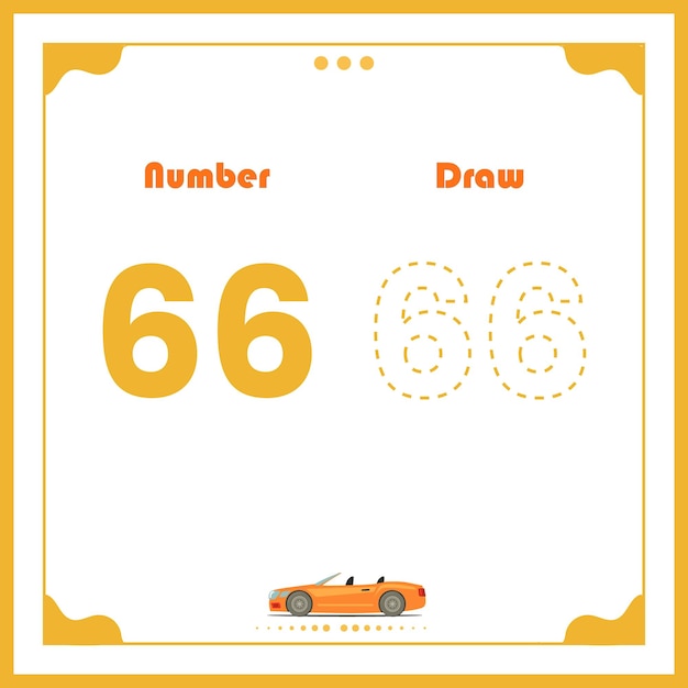Vibrant Numerical Art: Playful Design with Number 66 | Jiffy Designs