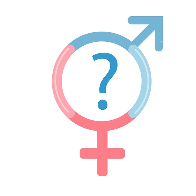 Vibrant Gender Symbol with Questioning Mark | Jiffy Designs
