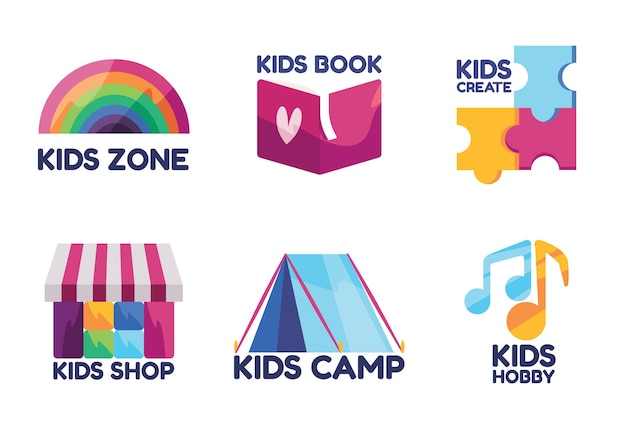 Vibrant Collection of Playful Kids Zone Icons | Jiffy Designs