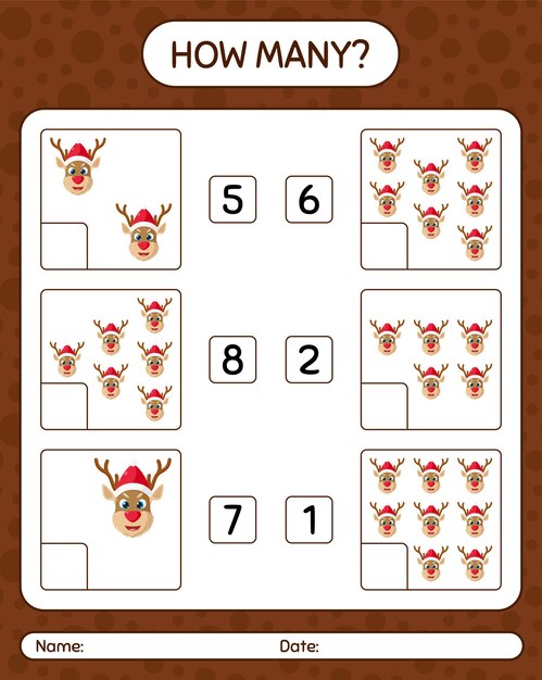 Counting Reindeer Faces in Festive Scenes | Jiffy Designs