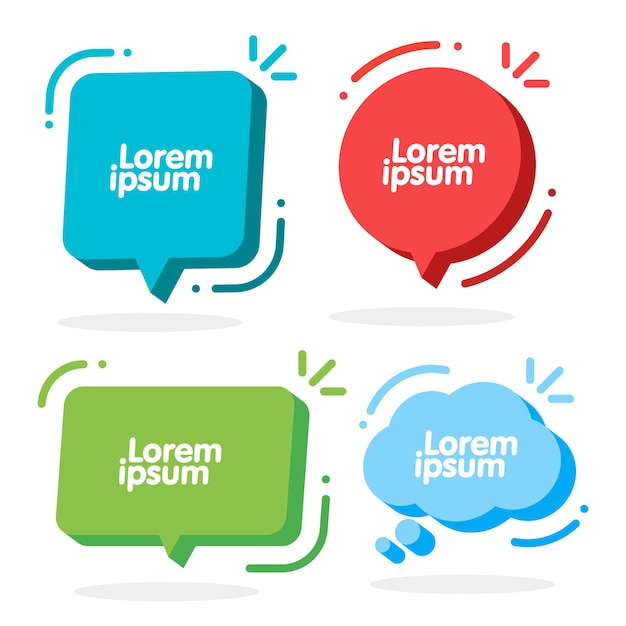 Vibrant Speech Bubbles with Dynamic Text Accents | Jiffy Designs