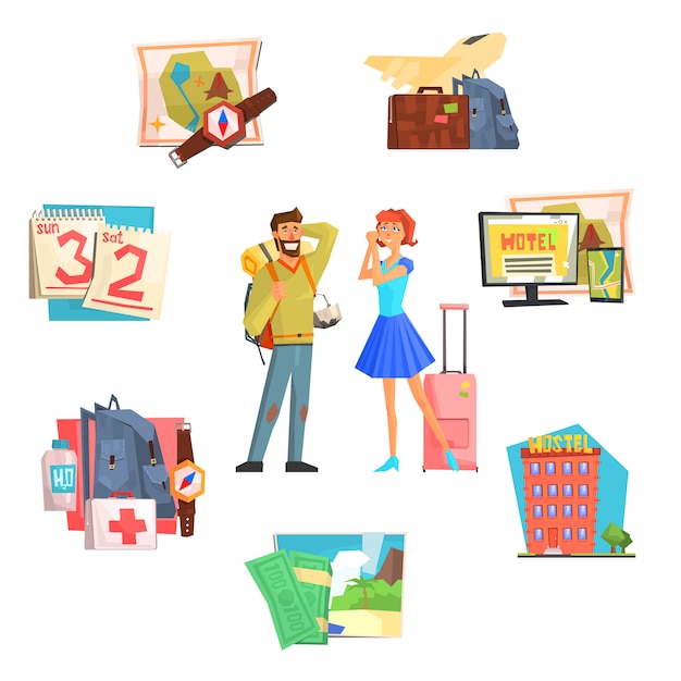 Diverse Travel Themed Collection with Vibrant Illustrations | Jiffy Designs