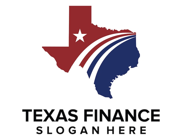 Patriotic Texas Finance Logo with Vibrant Red and Blue | Jiffy Designs
