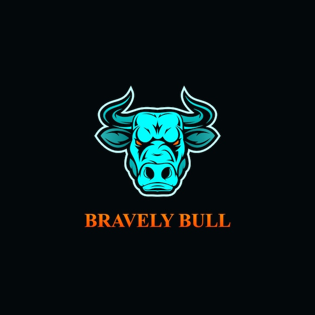 Fierce and Fearless Teal Bull Mascot Logo | Jiffy Designs