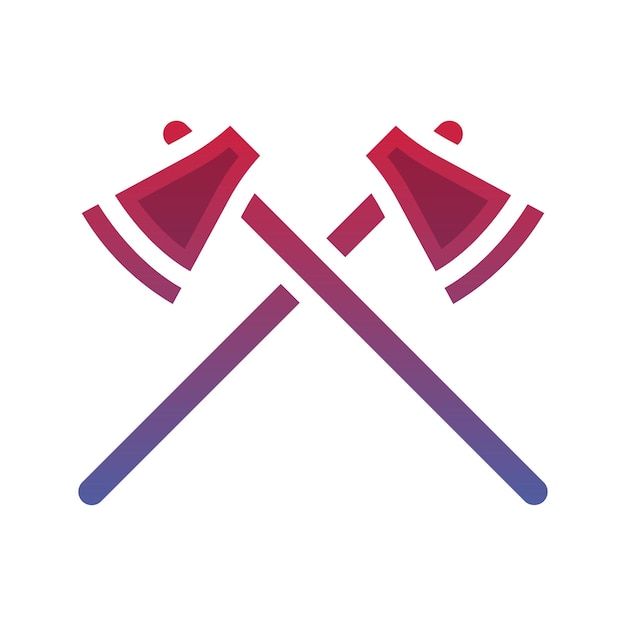 Vibrant Crossed Megaphones in Striking Red and Purple | Jiffy Designs