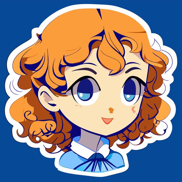 Charming Anime-Style Portrait of a Smiling Girl | Jiffy Designs