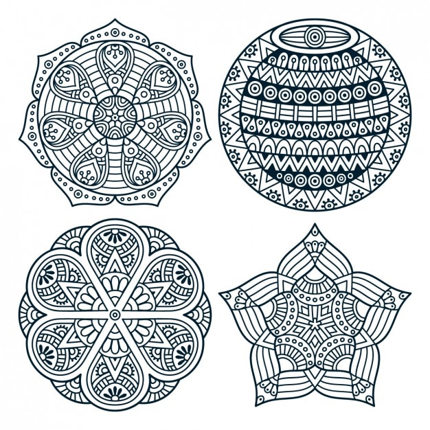Intricate Mandala-Inspired Geometric Designs with Floral and Tribal ...