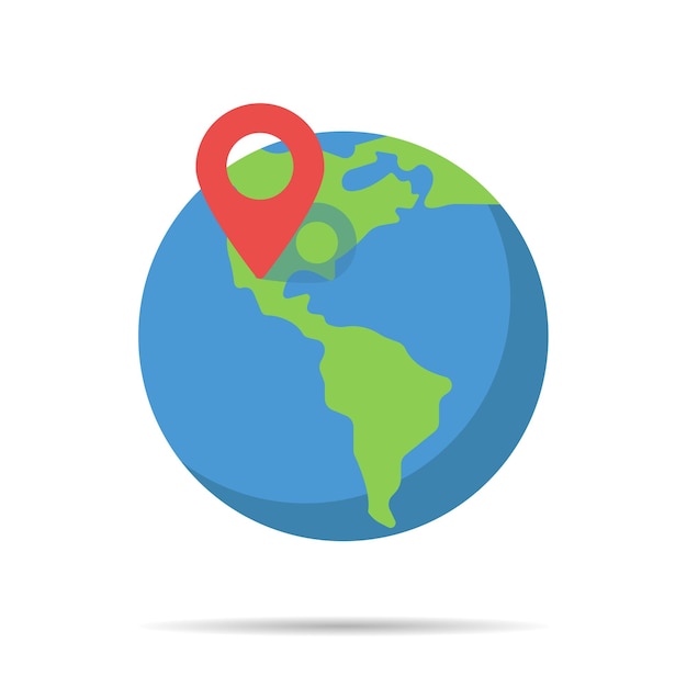 Vibrant Global Map with Pinpoint Location Marker | Jiffy Designs