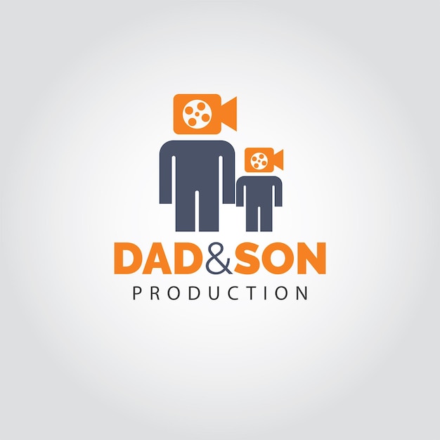 Vibrant Father-Son Logo for Creative Production Company | Jiffy Designs
