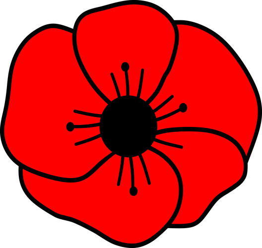The Remembrance Poppy Poppy Appeal. Poppy Design Isolated On White ...