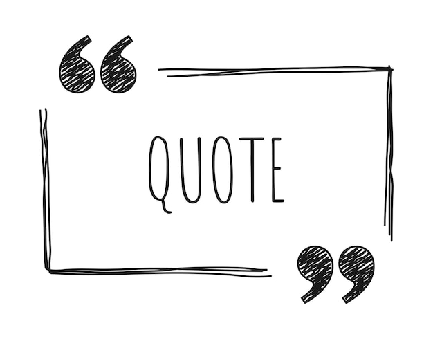 Handwritten Quote Frame with Doodle Punctuation Marks | Jiffy Designs