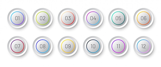 Vibrant Circular Numeric Indicators with Subtle Color Accents | Jiffy ...