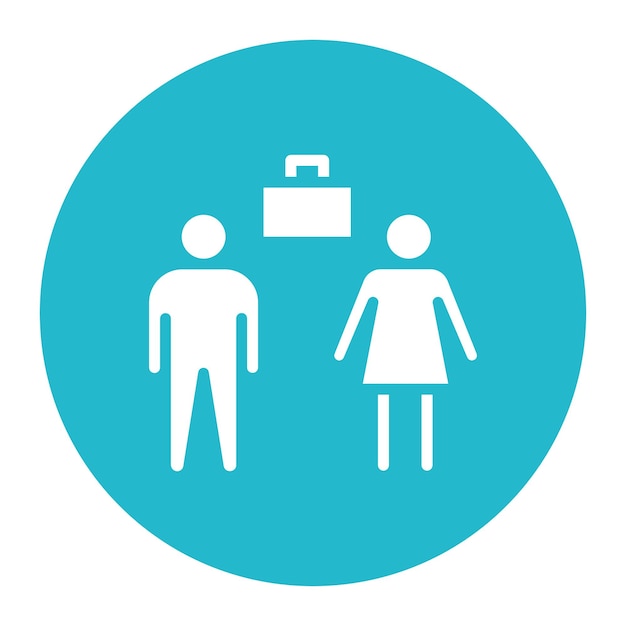 Inclusive Bathroom Icon Signage on Teal Background | Jiffy Designs