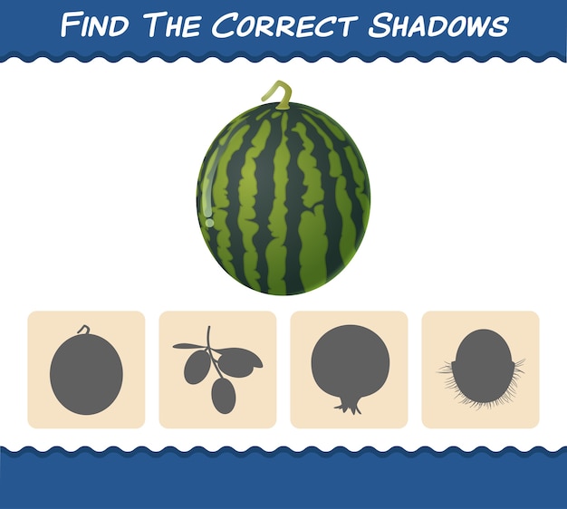 Discover the Matching Watermelon Shadow in This Playful Puzzle | Jiffy ...