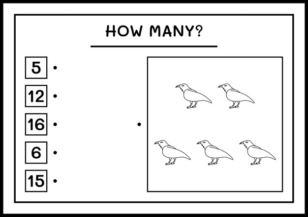 Counting Crows: A Playful Avian Illustration | Jiffy Designs