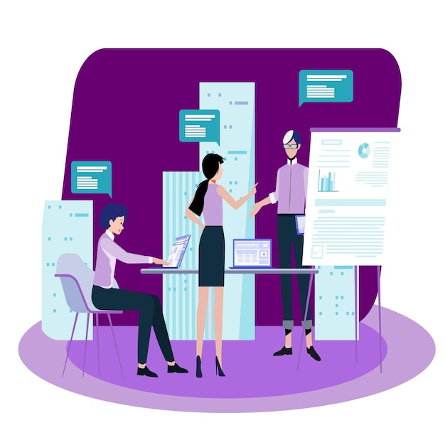 Collaborative Office Scene with Professionals Discussing Work | Jiffy ...