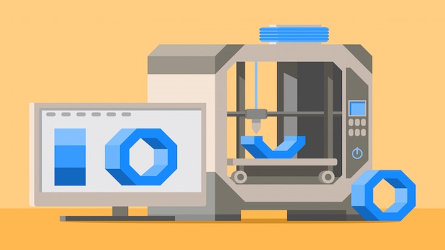 Futuristic 3D Printing Workstation with Digital Rendering | Jiffy Designs