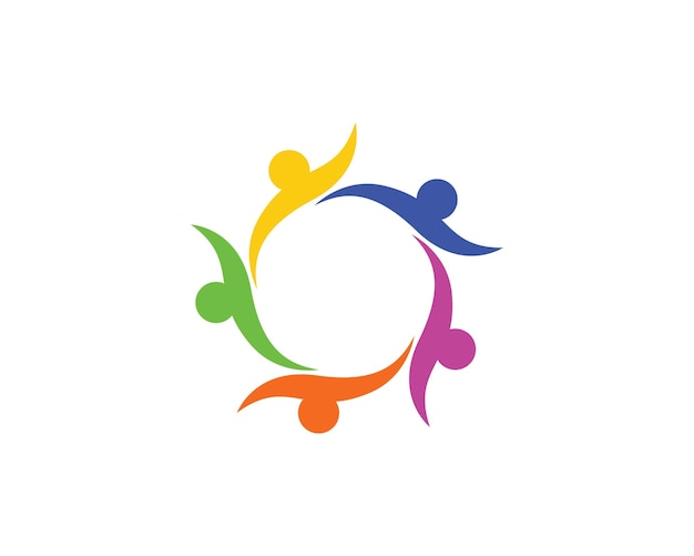 Vibrant Circular Unity Symbol with Colorful Figures | Jiffy Designs