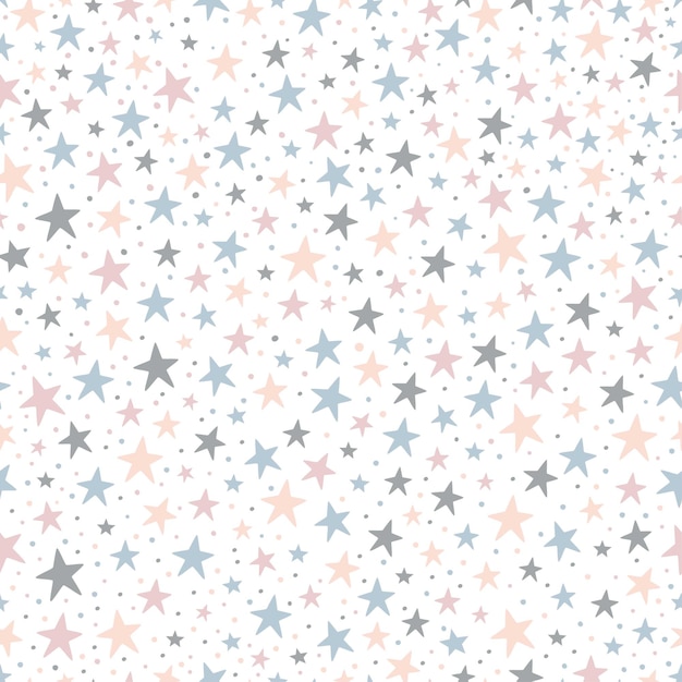 Vibrant Star Scatter Pattern in Pastel Hues | Jiffy Designs