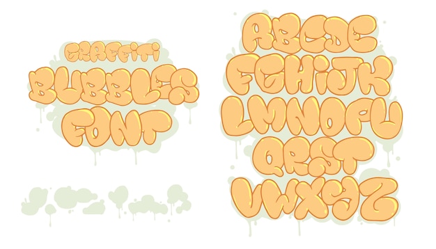 Playful Bubble-Lettered Text with Whimsical Shapes and Patterns | Jiffy ...