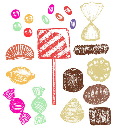Vector Hand Drawn Graphic Candy Set | Jiffy Designs