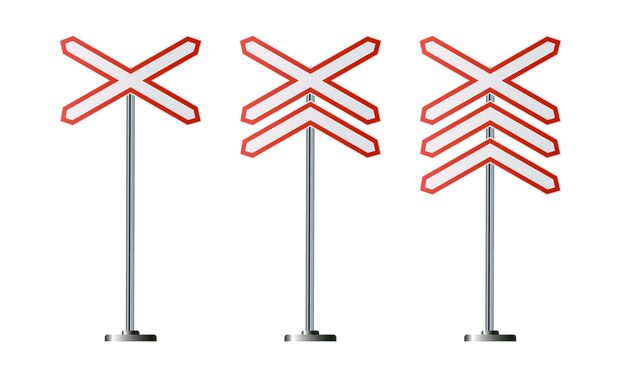 Striking Red Crossing Signals on Silver Poles | Jiffy Designs
