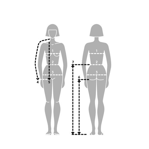 Woman Body Measurement Chart. Taking Measurement. Vector Human. Female ...