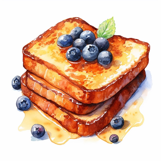 Delectable French Toast Stacks with Fresh Blueberries | Jiffy Designs
