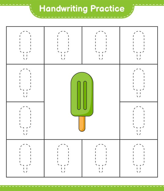 Vibrant Popsicle Handwriting Practice for Kids | Jiffy Designs