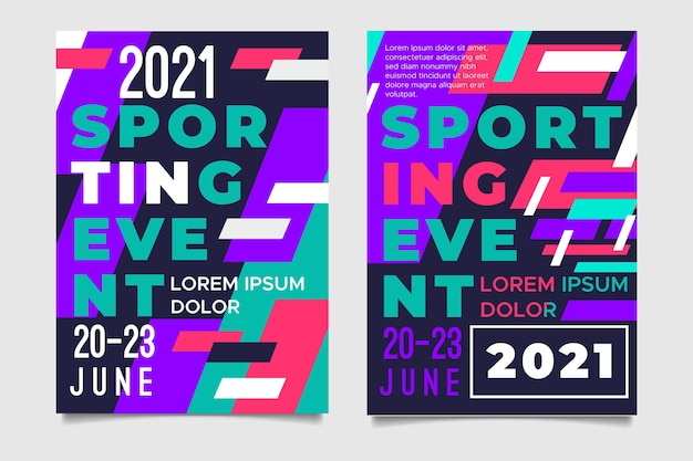 Vibrant 2021 Sporting Event Poster with Dynamic Graphic Designs | Jiffy ...