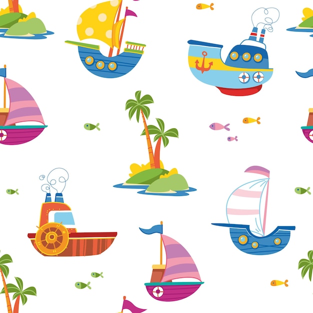 Vibrant Collection of Whimsical Nautical Themed Illustrations | Jiffy ...