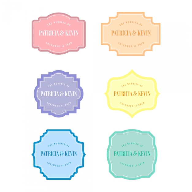 Vibrant Pastel Party Invitation Labels with Vintage Flair | Jiffy Designs