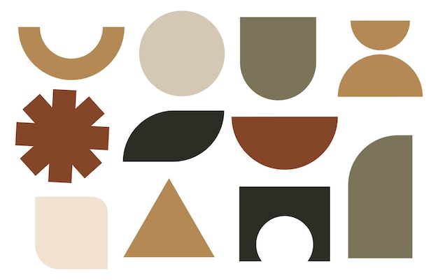 Earthy Geometric Shapes in Warm Tones and Neutrals | Jiffy Designs