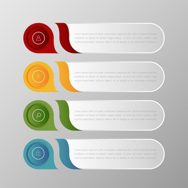 Vibrant Overlapping Shapes with Informative Text Boxes | Jiffy Designs