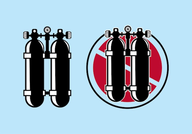 Scuba Diving Tanks with Union Jack Emblem | Jiffy Designs