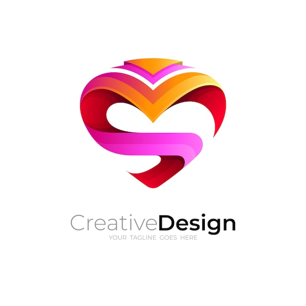Vibrant Overlapping Heart-Shaped Logo Design | Jiffy Designs