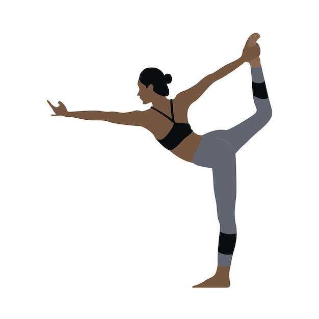 Graceful Dancer Strikes a Powerful Yoga Pose | Jiffy Designs