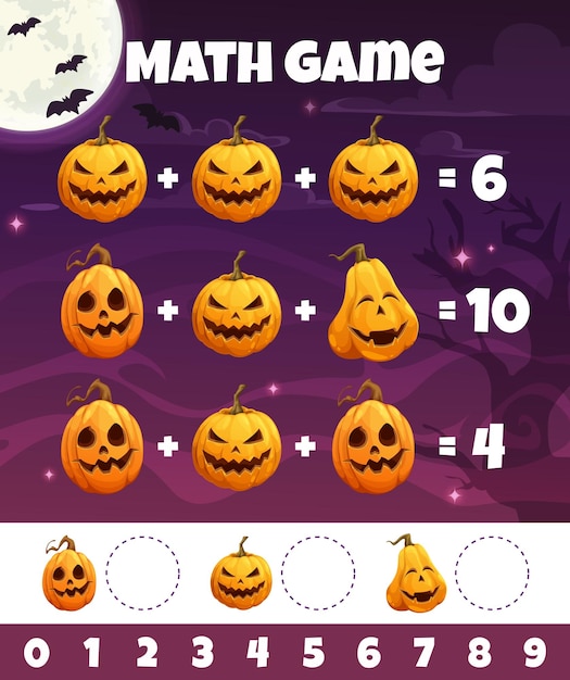 Spooky Halloween Math Game: Solve the Pumpkin Equations | Jiffy Designs