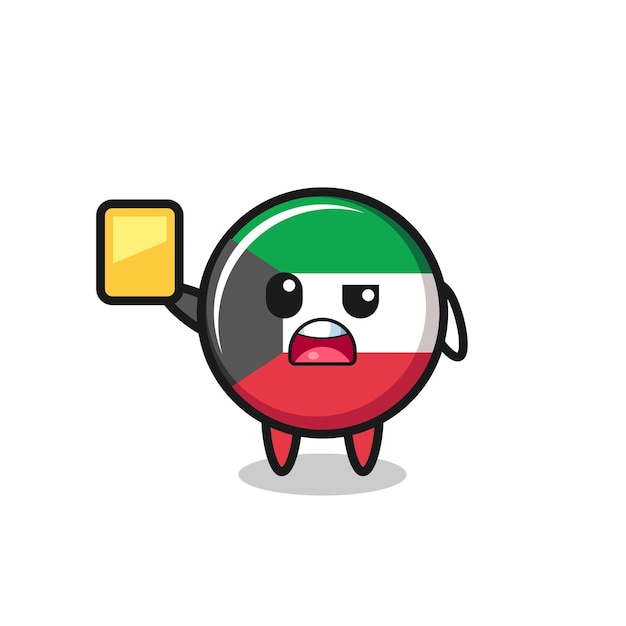 Cute Kuwaiti Flag Emoji Holding Smartphone | Jiffy Designs