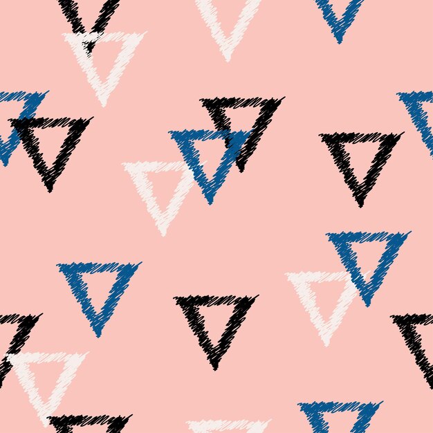 Geometric Triangle Pattern on Pastel Pink Background | Jiffy Designs