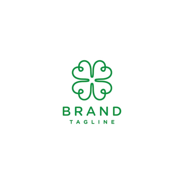 Elegant Clover-Inspired Brand Logo with Tagline | Jiffy Designs